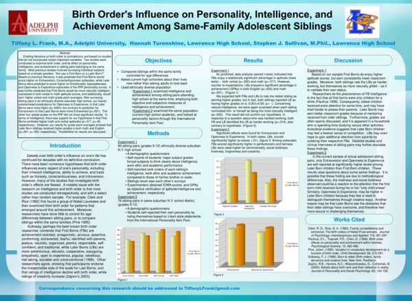 (PDF) Birth Order's Influence on Personality, Intelligence, and ...
