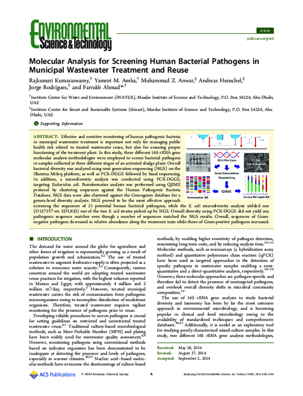 (PDF) Molecular Analysis for Screening Human Bacterial Pathogens in ...