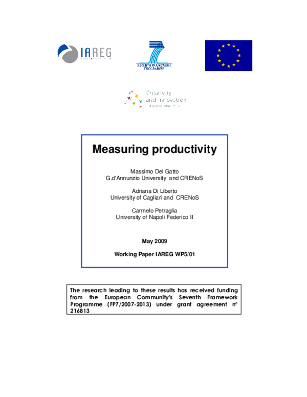 (PDF) Measuring Productivity