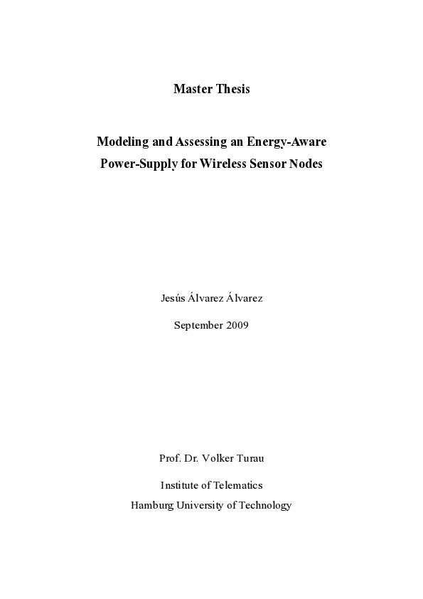Pdf Modeling And Assessing An Energy Aware Power Supply For Wireless Sensor Nodes