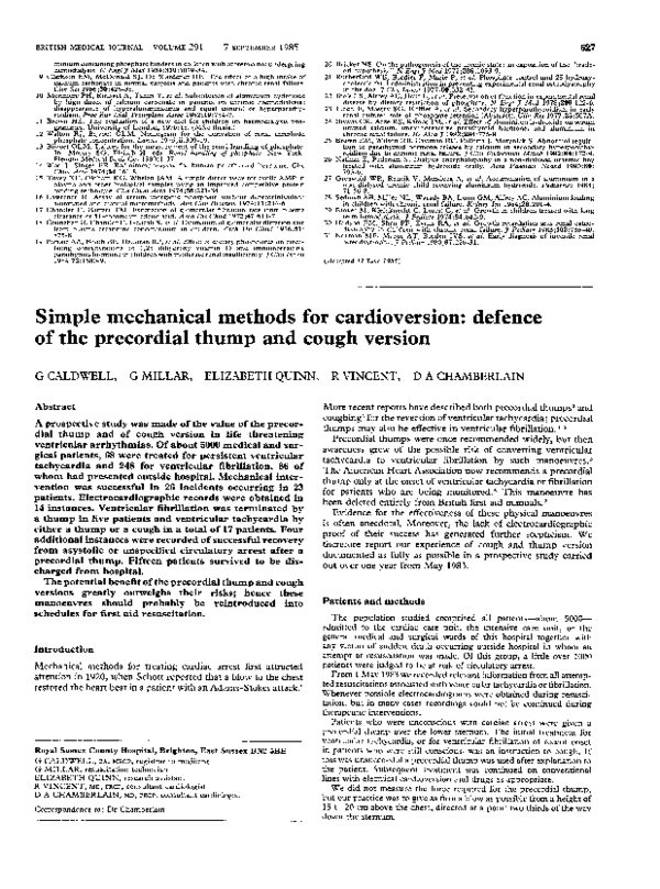(PDF) Simple mechanical methods for cardioversion: defence of the ...