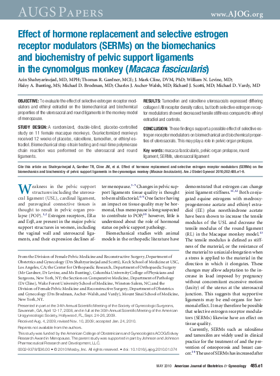 (PDF) Effect of hormone replacement and selective estrogen receptor ...