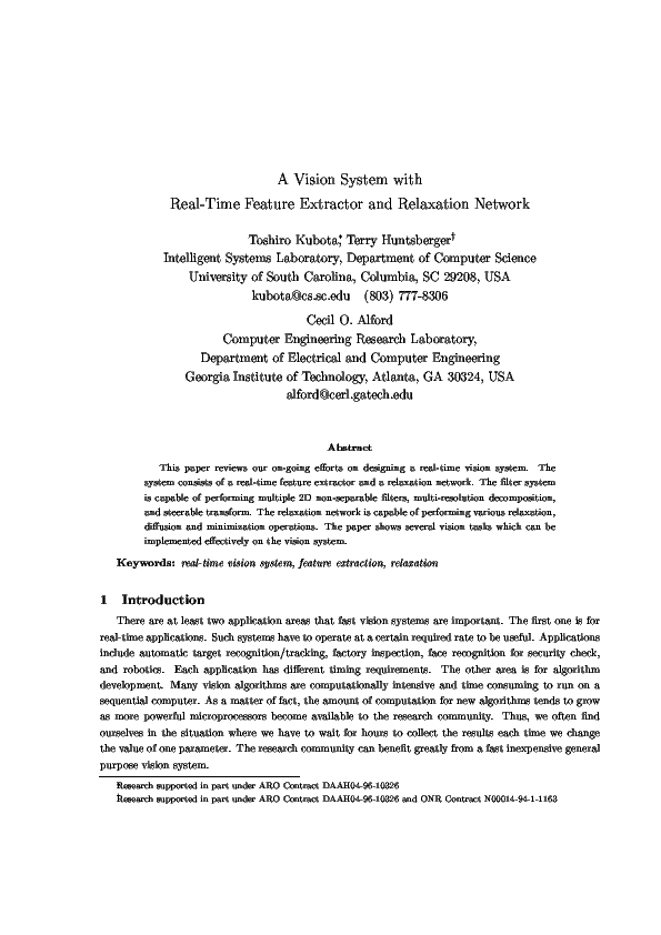 (PDF) A Vision System with Real-Time Feature Extractor and Relaxation ...