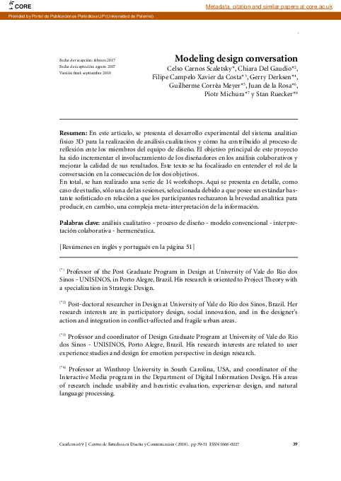 (PDF) Modeling design conversation