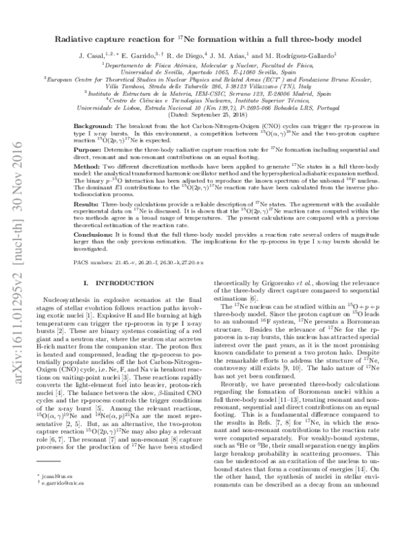 (PDF) Radiative capture reaction forNe17formation within a full three ...