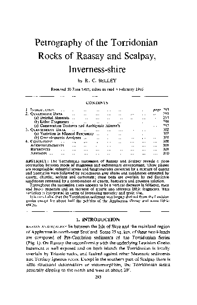 (PDF) Petrography of the Torridonian Rocks of Raasay and Scalpay ...