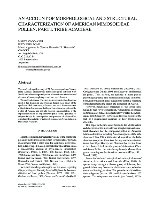 (PDF) An Account of Morphological and Structural Characterization of ...