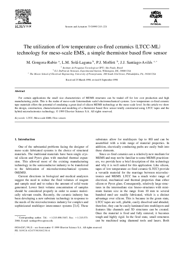 (PDF) The utilization of low temperature co-fired ceramics (LTCC-ML ...