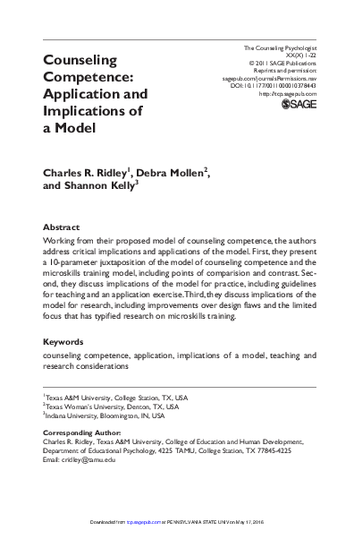 (PDF) Implications of a Model