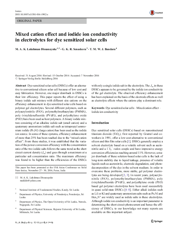 (PDF) Mixed cation effect and iodide ion conductivity in electrolytes ...
