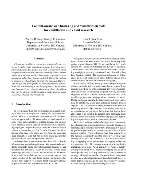 (PDF) Content-Aware Web Browsing and Visualization Tools for ...