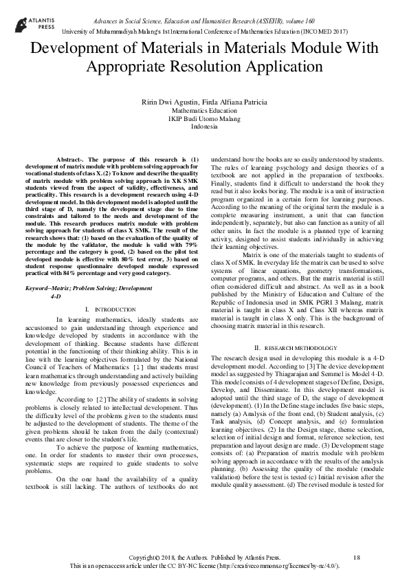 (PDF) Development of Materials in Materials Module With Appropriate ...