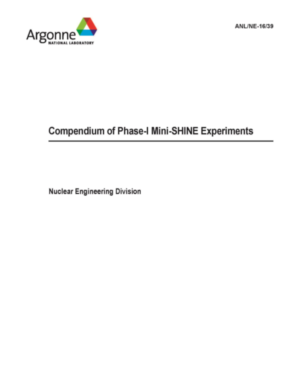 (PDF) Compendium of Phase-I Mini-SHINE Experiments
