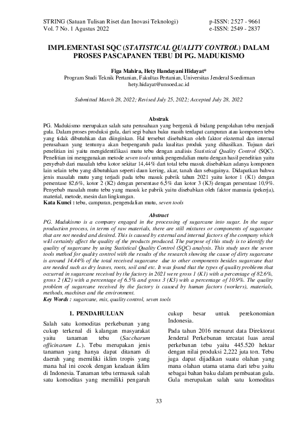 (PDF) Implementasi SQC (Statistical Quality Control) dalam Proses ...