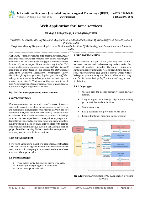 (PDF) Web Application for Home services