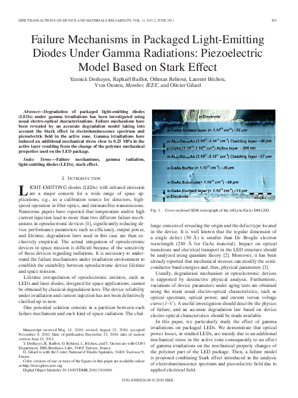 (PDF) Failure Mechanisms in Packaged Light-Emitting Diodes Under Gamma ...