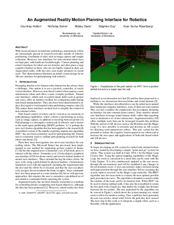 (PDF) An Augmented Reality Motion Planning Interface for Robotics