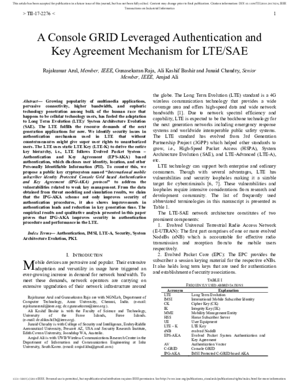 (PDF) A Console GRID Leveraged Authentication and Key Agreement ...