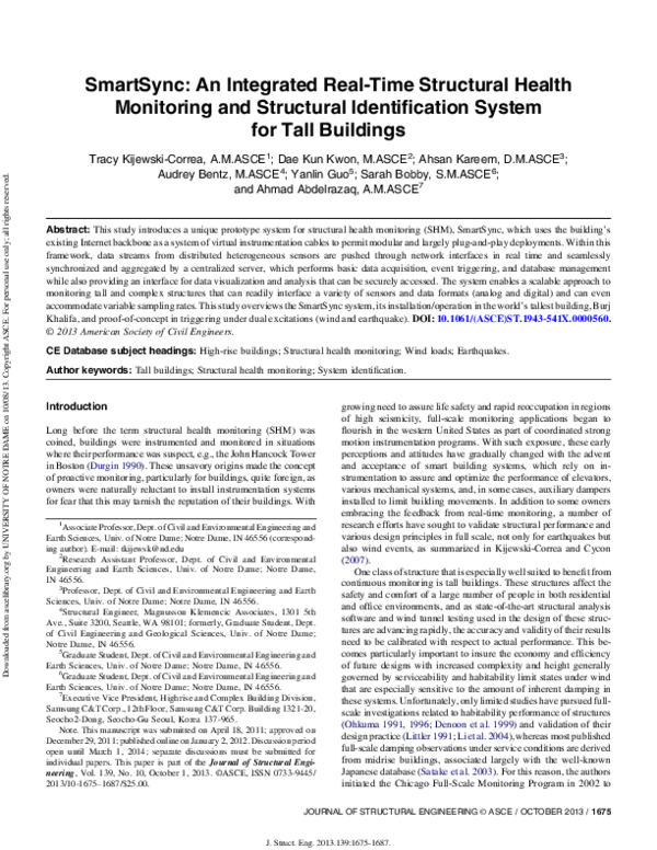 (PDF) SmartSync: An Integrated Real-Time Structural Health Monitoring and Structural ...