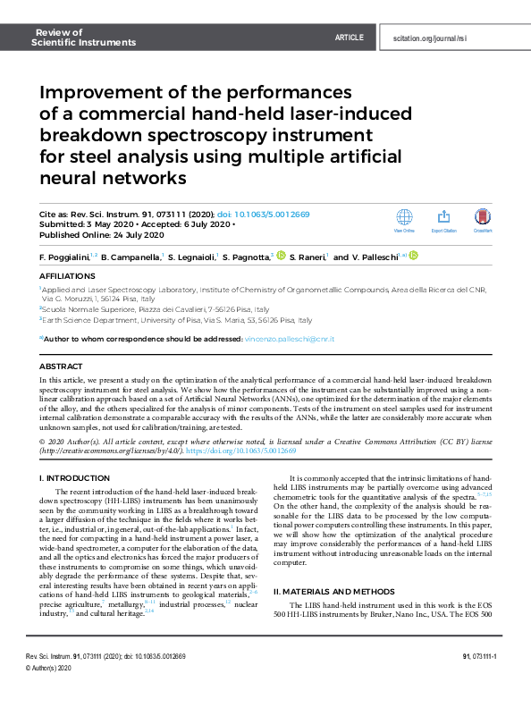 (PDF) Improvement of the performances of a commercial hand-held laser-induced breakdown ...