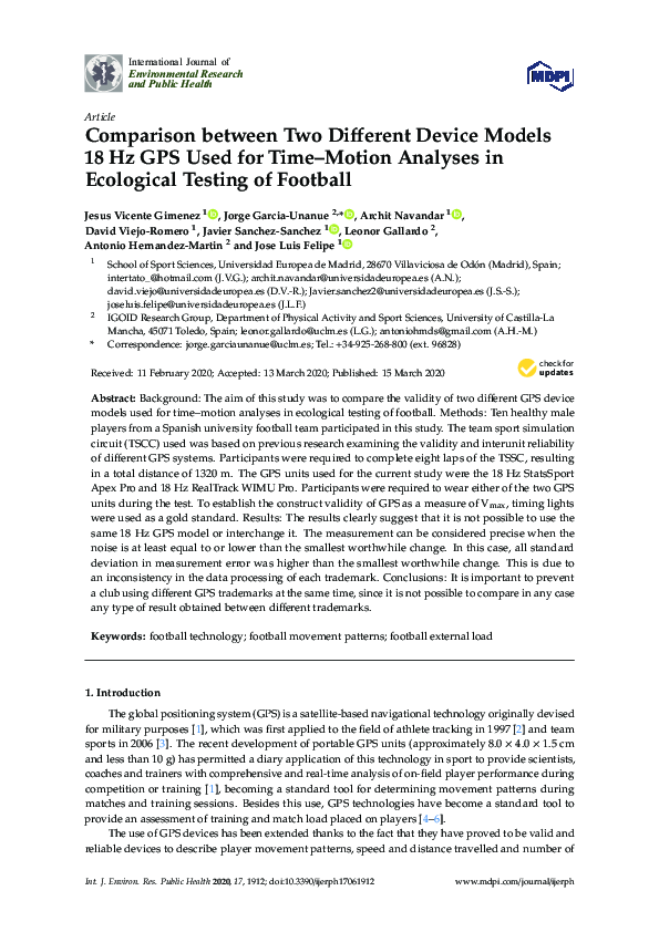 (PDF) Comparison between Two Different Device Models 18 Hz GPS Used for ...