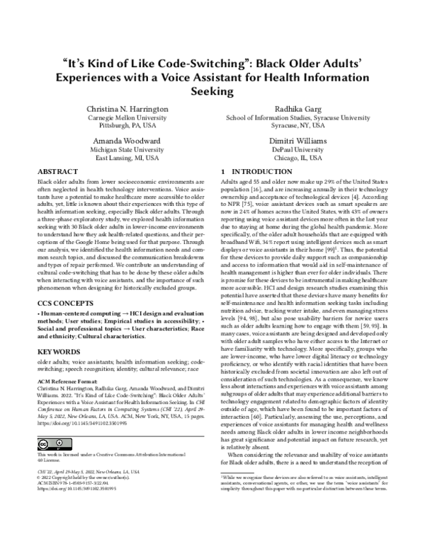 (PDF) “It’s Kind of Like Code-Switching”: Black Older Adults ...