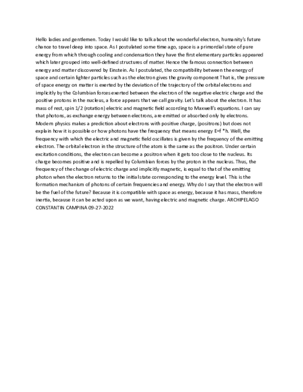 ELECTRONUL PROPRIETATI