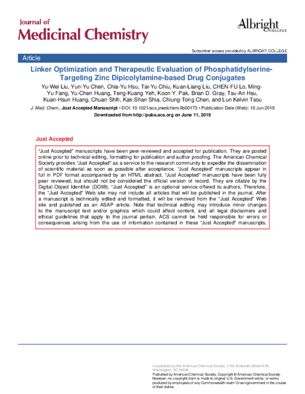 (PDF) Linker Optimization and Therapeutic Evaluation of ...