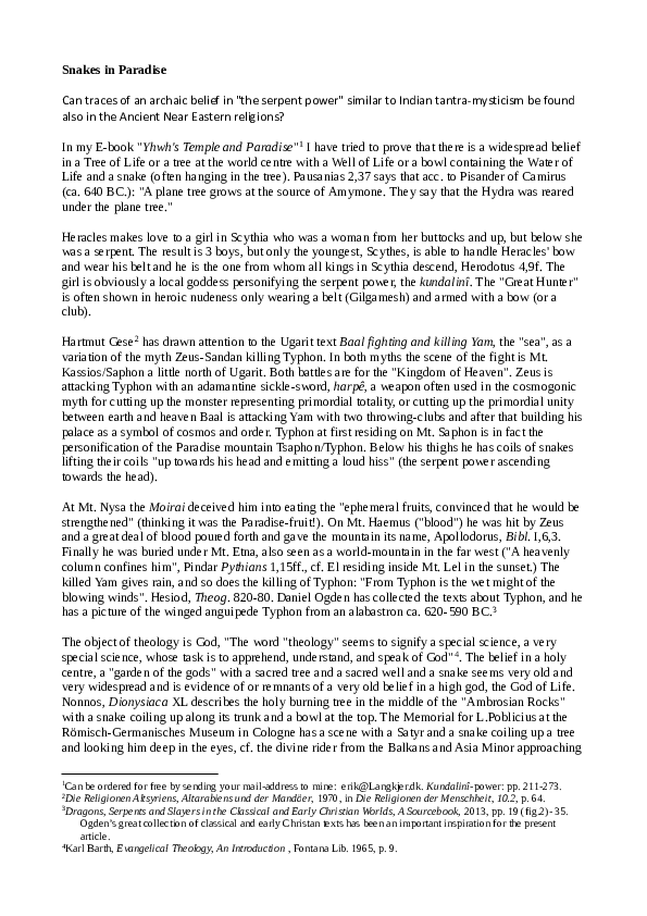 (PDF) Snakes in Paradise