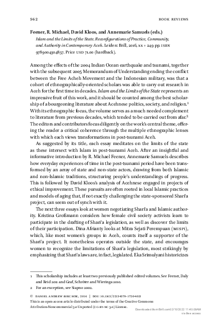 (PDF) Islam and the Limits of the State. Reconfigurations of Practice ...