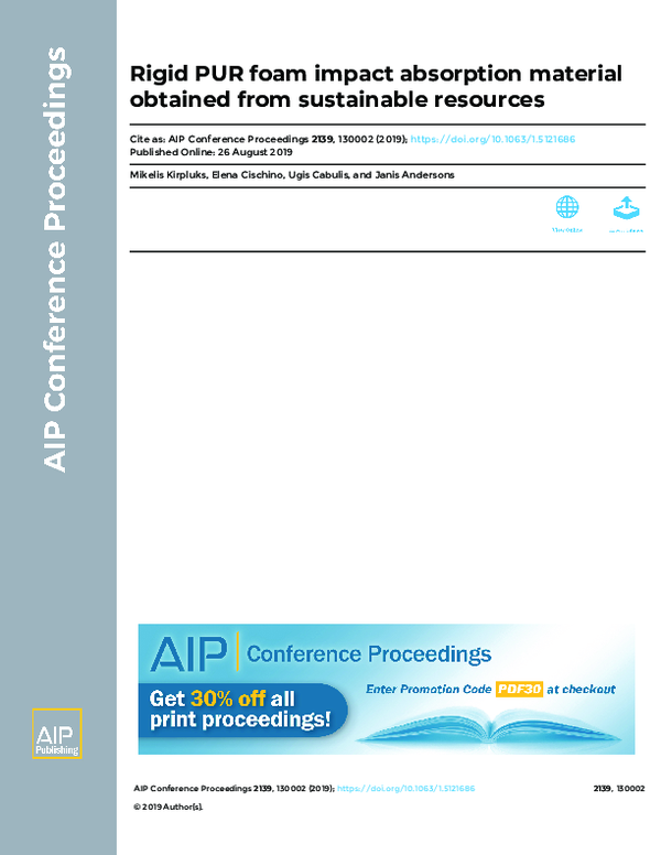 (PDF) Rigid PUR foam impact absorption material obtained from ...