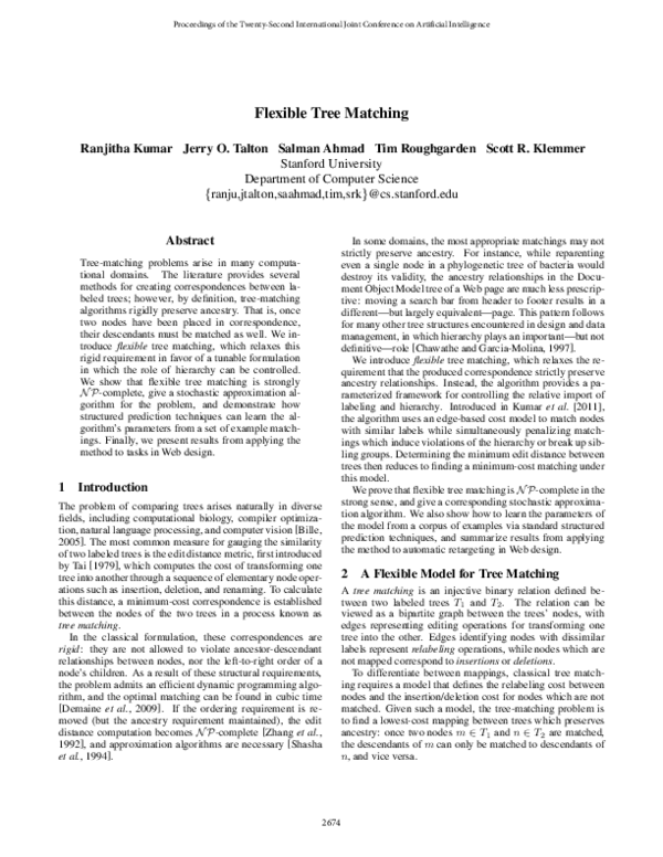 (PDF) Flexible Tree Matching