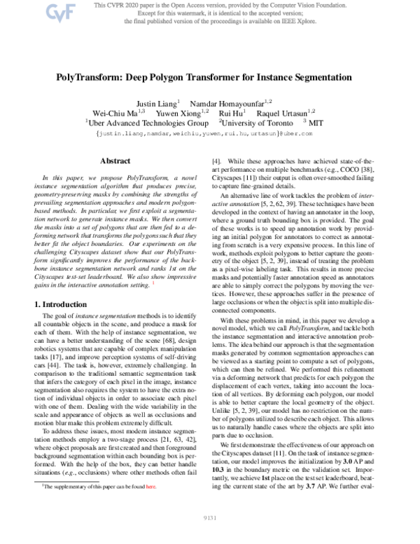 (PDF) PolyTransform: Deep Polygon Transformer for Instance Segmentation