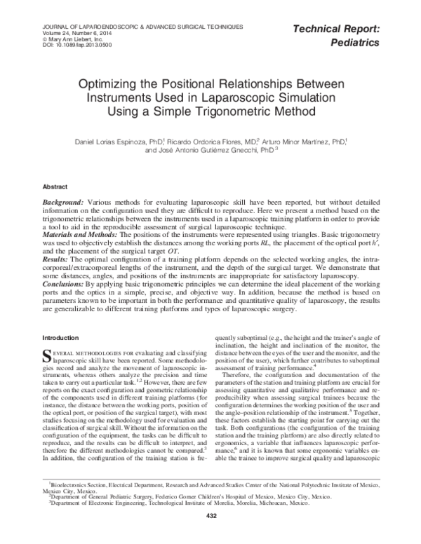 (PDF) Optimizing the Positional Relationships Between Instruments Used ...