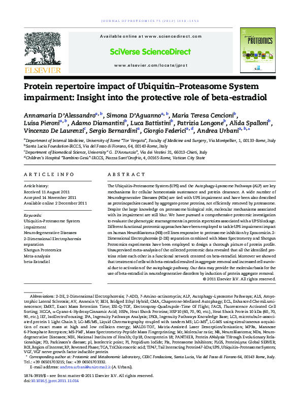 (PDF) Protein repertoire impact of Ubiquitin–Proteasome System ...