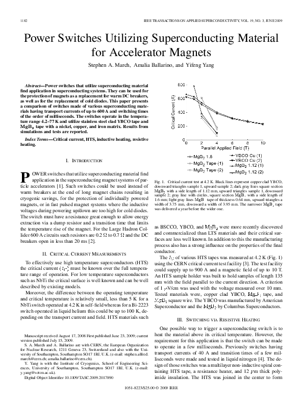 (PDF) Power Switches Utilizing Superconducting Material for Accelerator ...