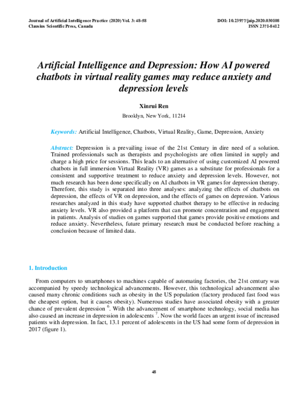(PDF) Artificial Intelligence and Depression: How AI powered chatbots ...
