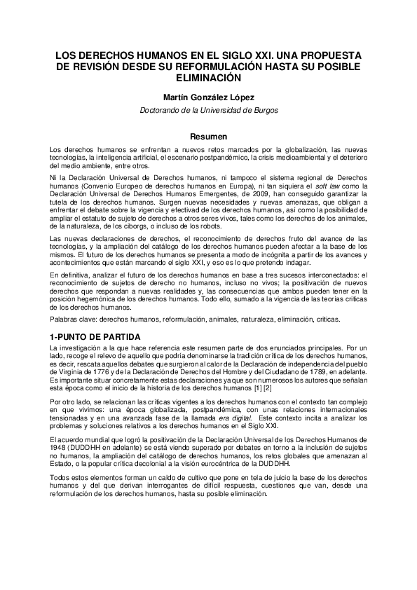 Pdf Los Derechos Humanos En El Siglo Xxi Una Propuesta De RevisiÓn 5495