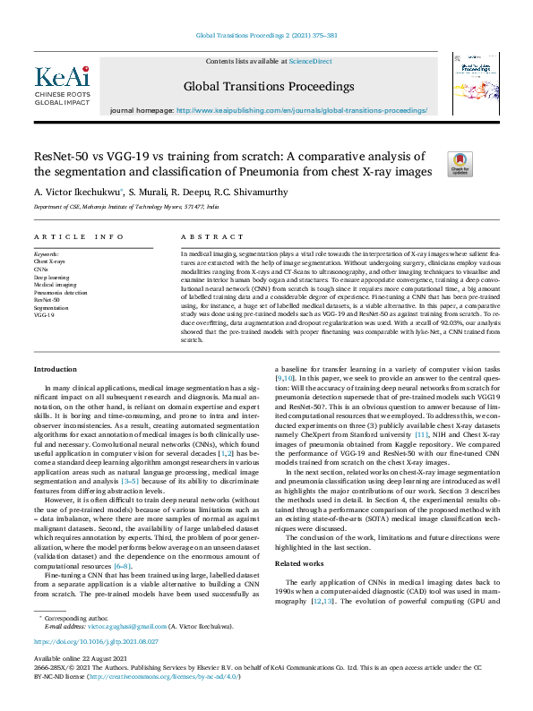 (PDF) ResNet-50 vs VGG-19 vs training from scratch: A comparative analysis of the segmentation ...
