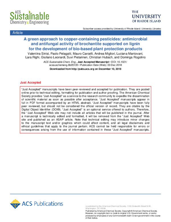 (PDF) A Green Approach to Copper-Containing Pesticides: Antimicrobial ...