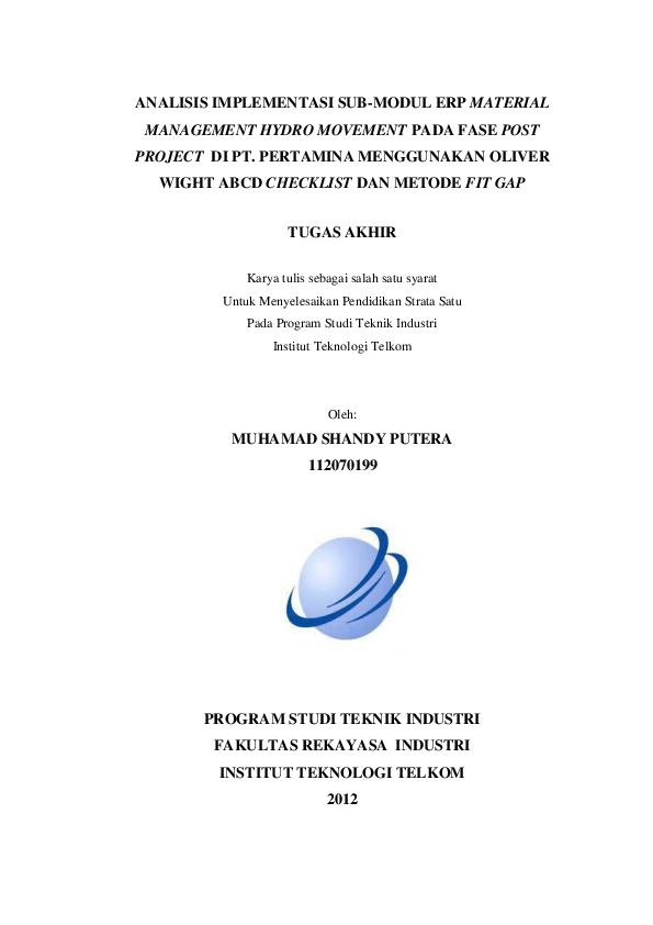 (PDF) Analisis Implementasi Sub-Modul ERP Material Management Hydro ...