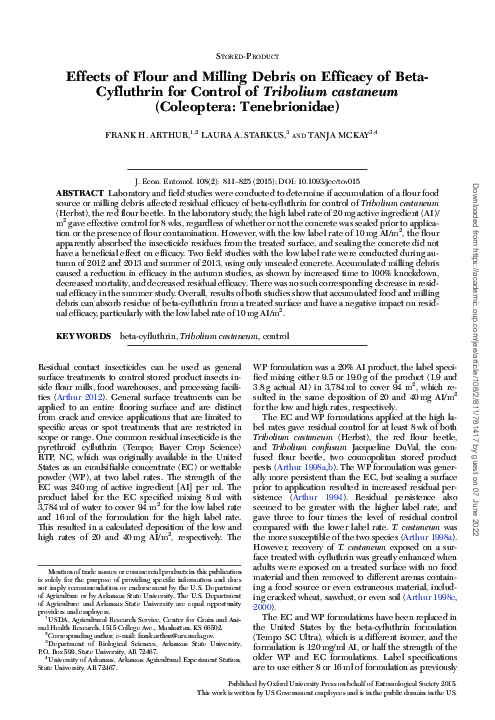 (PDF) Effects of Flour and Milling Debris on Efficacy of Beta ...