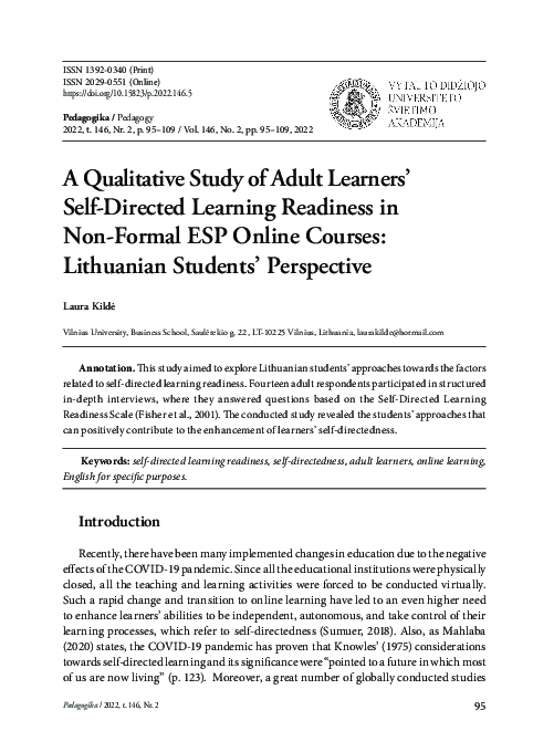 (PDF) A Qualitative Study of Adult Learners’ Self-Directed Learning Readiness in Non-Formal ESP ...