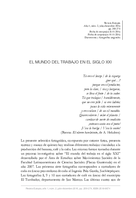 (PDF) El mundo del trabajo en el siglo XXI