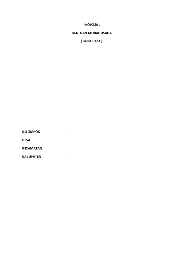 (DOC) CONTOH PROPOSAL