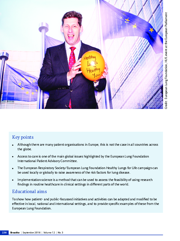 (PDF) European Lung Foundation: from local to global
