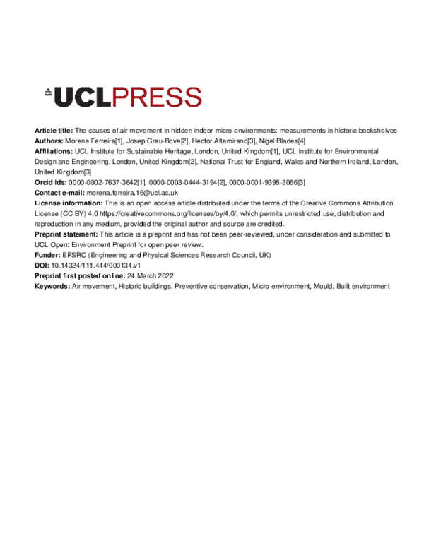 (PDF) The causes of air movement in hidden indoor micro-environments ...
