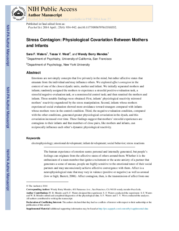 (PDF) Stress Contagion