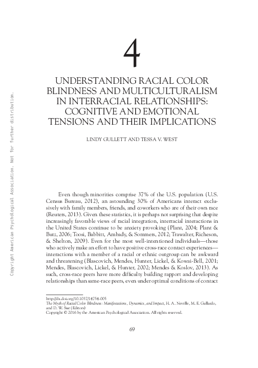 (PDF) Understanding racial color blindness and multiculturalism in interracial relationships ...