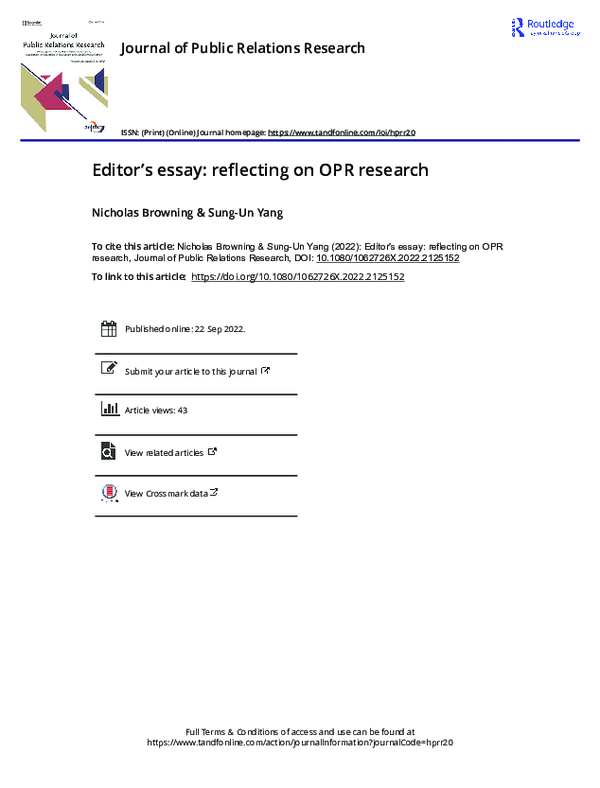 (PDF) Evolving OPR Research: Beyond Dyadic Focus
